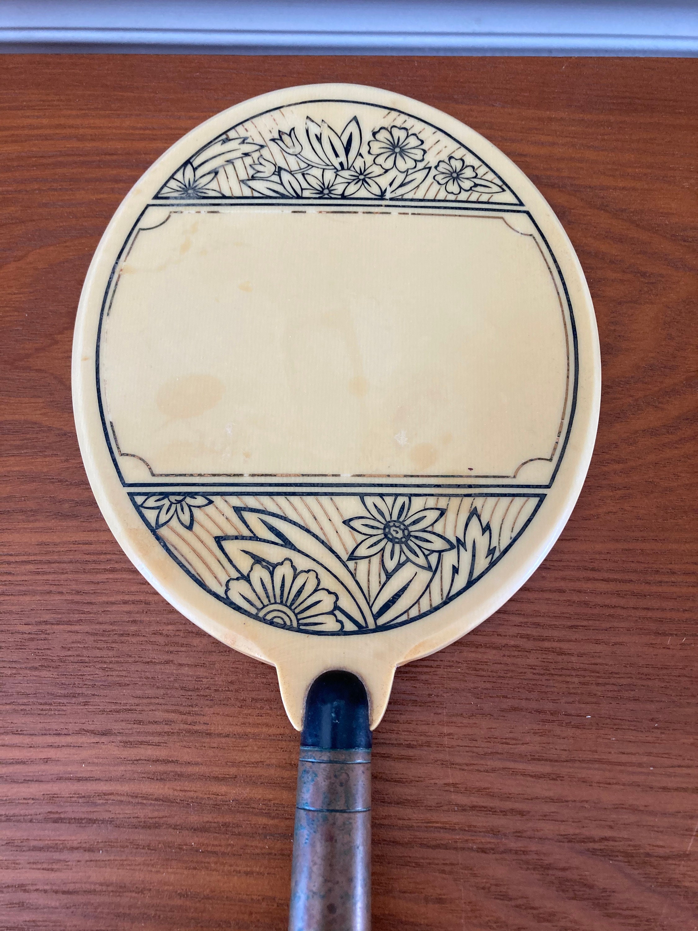 Vintage Art Deco Celluloid Hand Mirror Vintage Bakelite Hand Mirror ...