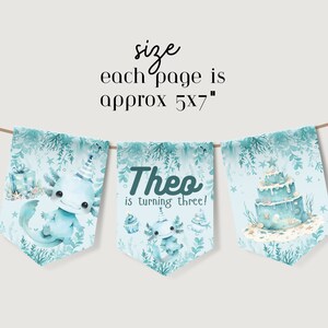 Axolotl Happy Birthday Bunting Sign Blue Axolotl, Water Monster, Cute ...