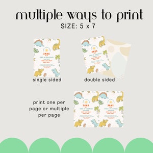 Dinosaur First 1st Birthday One-a-saurus Instant Editable Download Dino ...