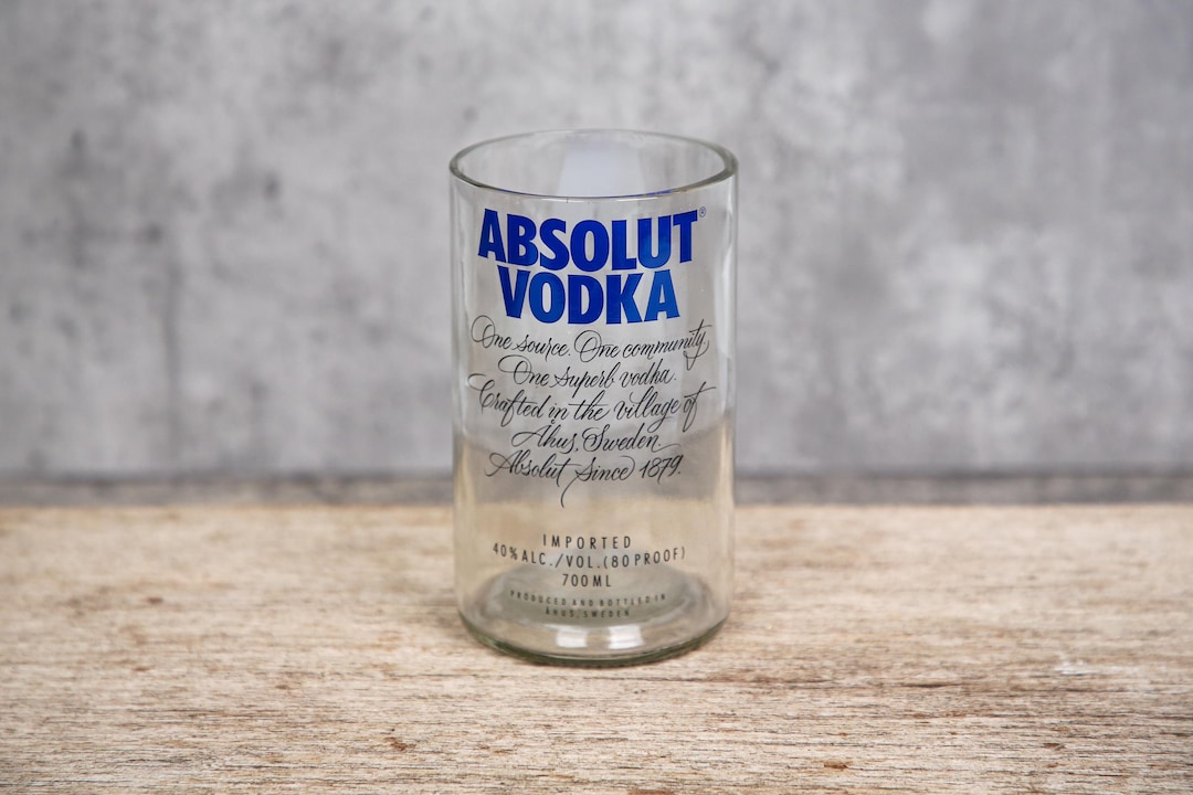 Upcycled Absolut Vodka Glass Unique Vodka Lovers Gift, Vodka Bottle ...