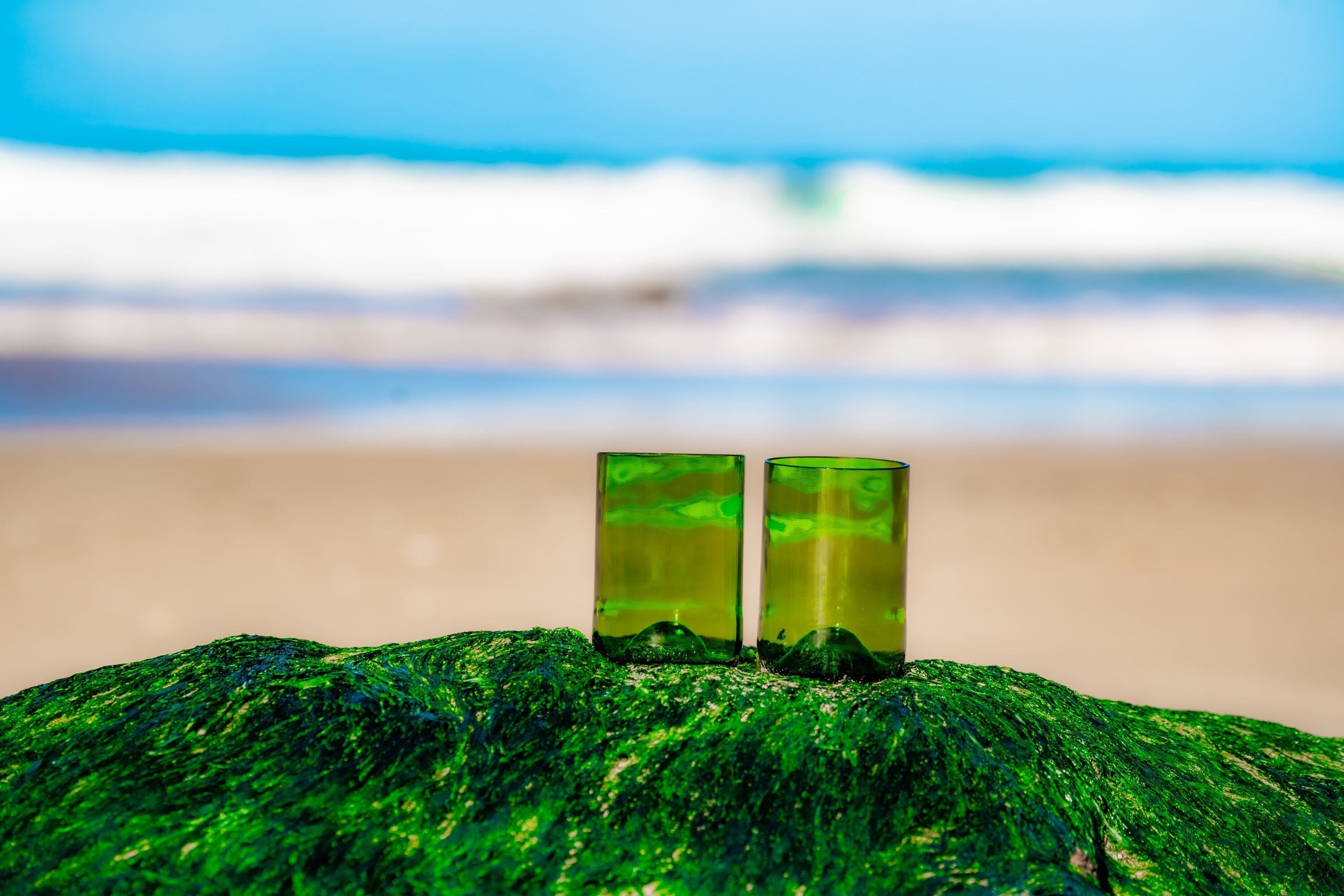 Set of Four Recycled Wine Glasses, Sustainable, Eco-friendly ...