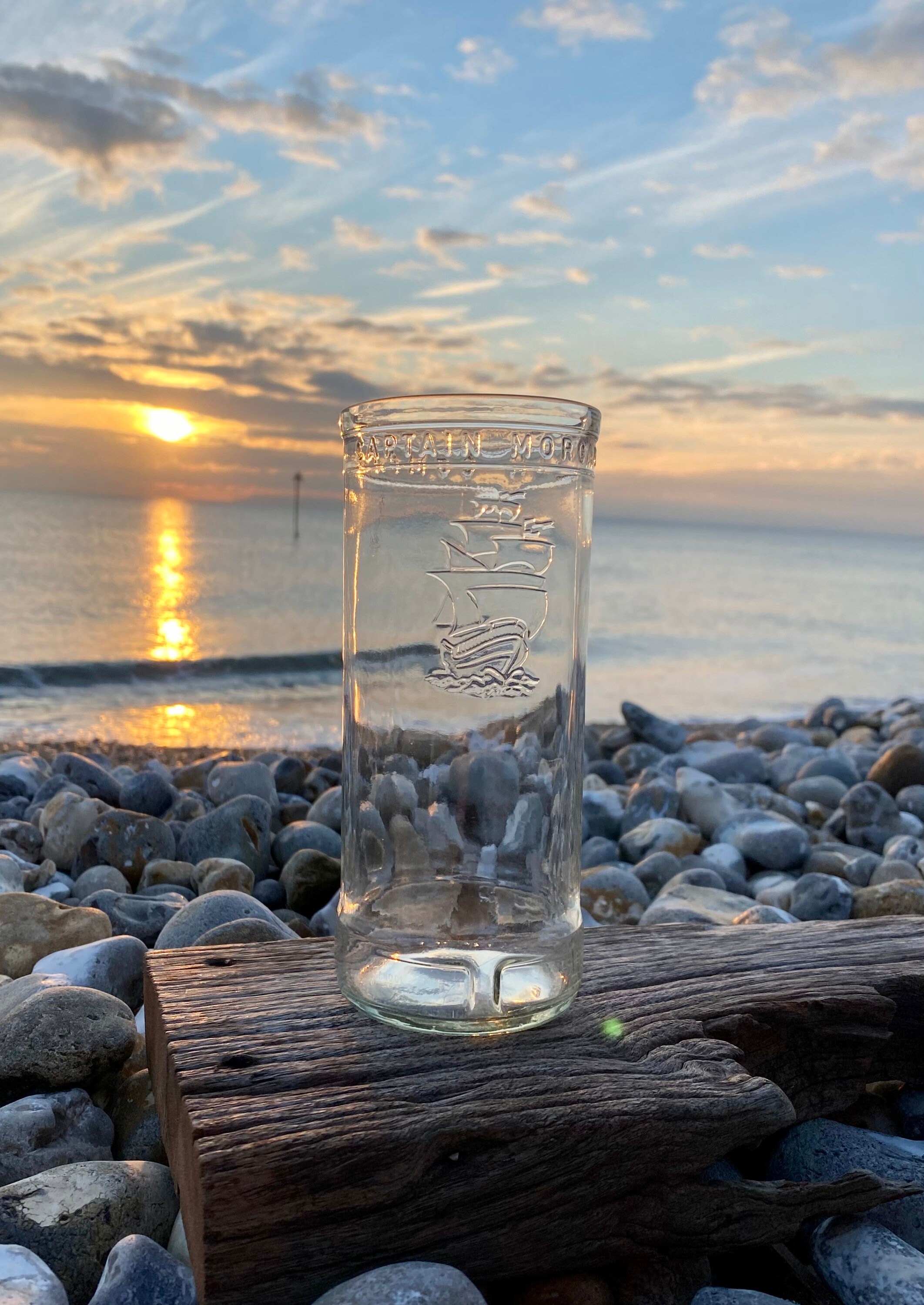 Upcycled Captain Morgan Glass Dad's Glass Christmas - Etsy