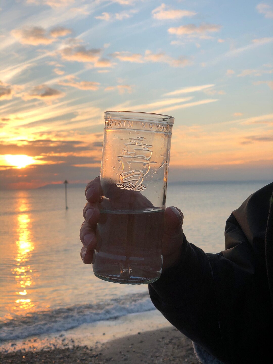 Upcycled Captain Morgan Glass Dad's Glass Gift for Him, Christmas Gift ...