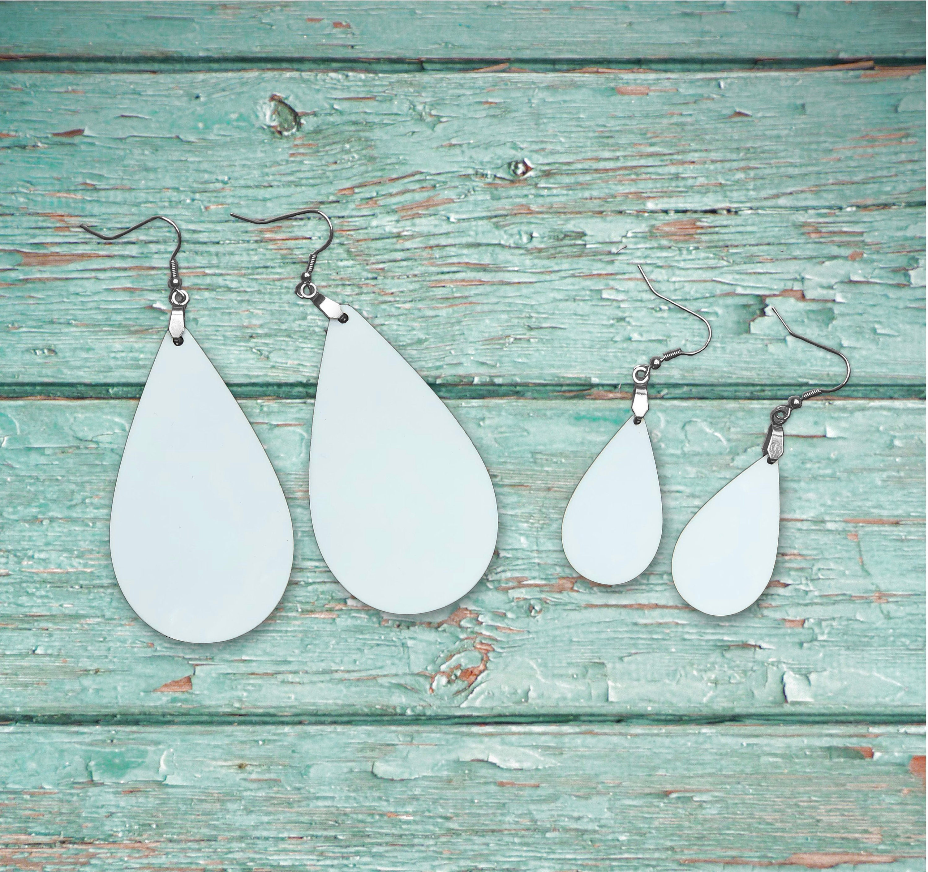 Dye Sublimation Teardrop Shaped MDF Earring Mockup With Etsy