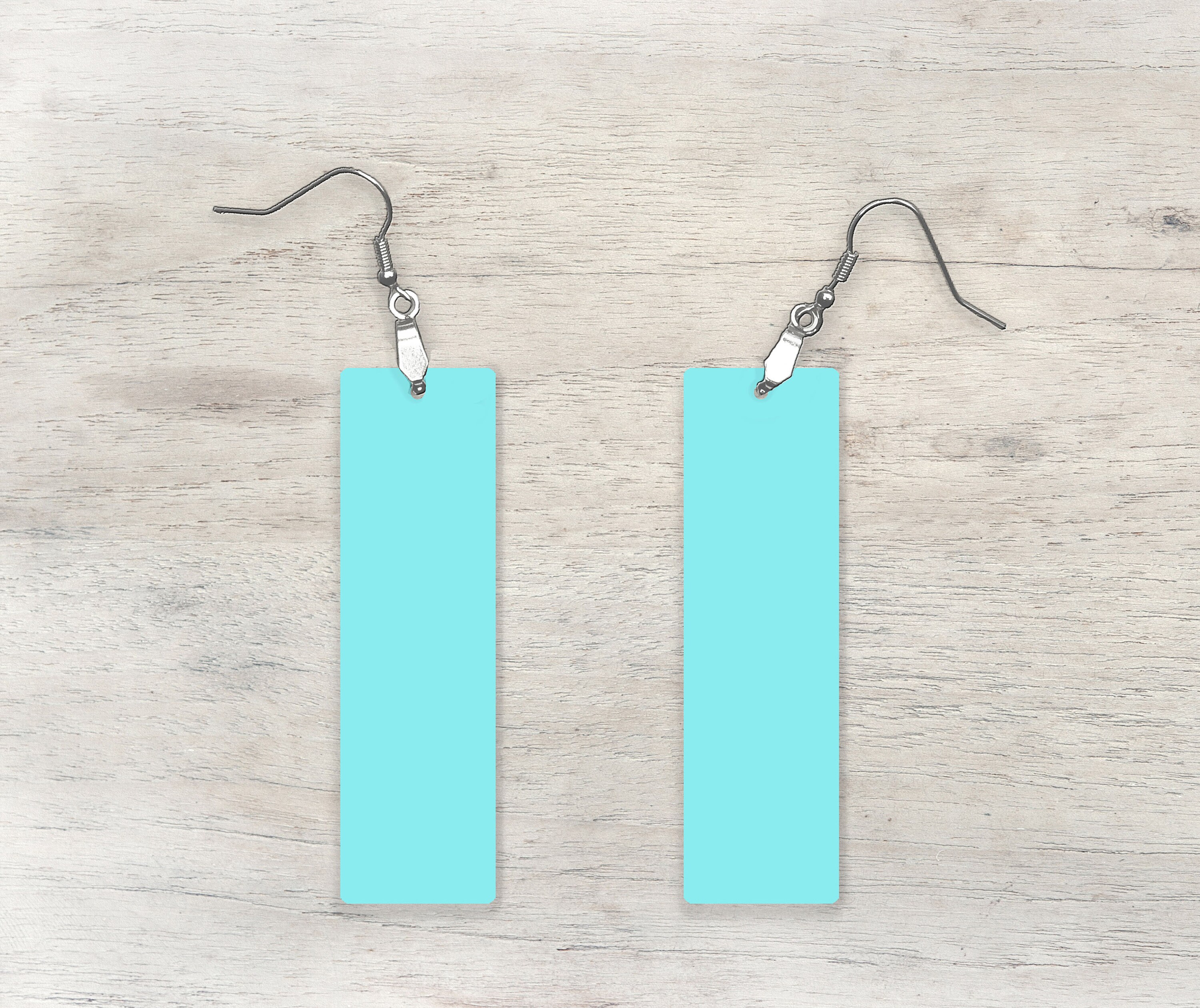 Dye sublimation rectangle shaped MDF earring mockup for | Etsy