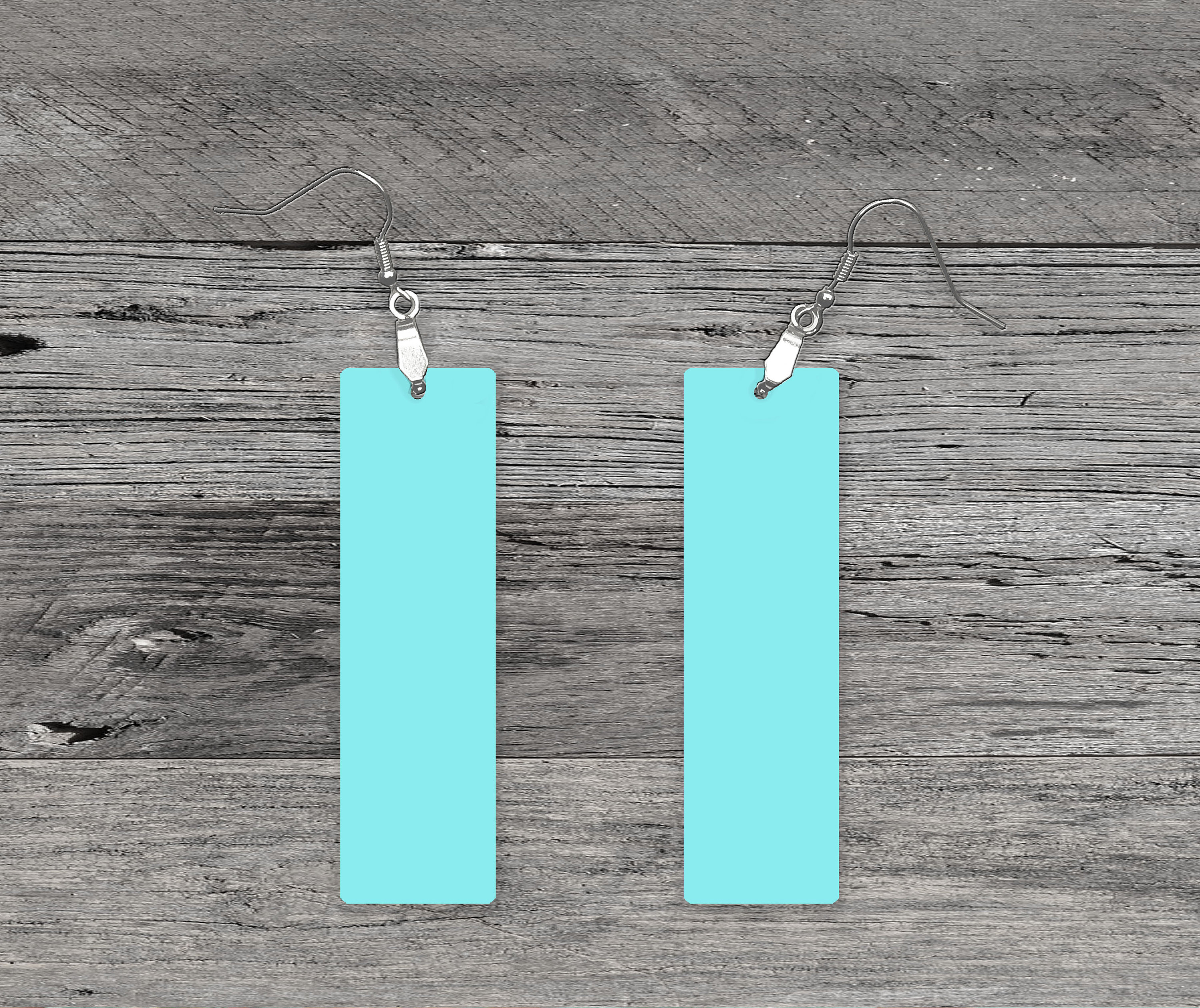 Dye sublimation rectangle shaped MDF earring mockup for | Etsy