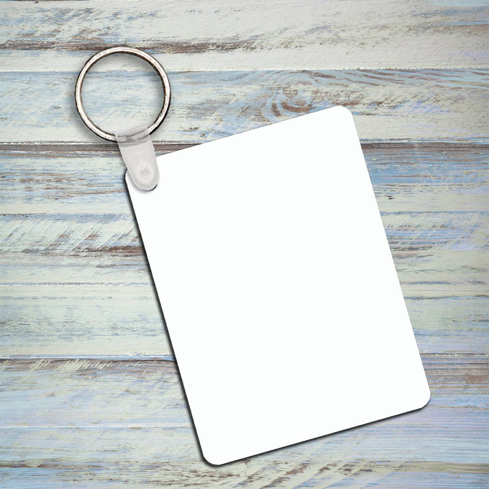 Dye sublimation rectangle shaped keychain mockup for Aparecium | Etsy