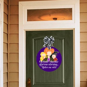 Hocus Pocus Another Beautiful Morning Round Door Hanger - Etsy