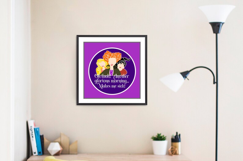 Hocus Pocus Another Beautiful Morning Round Door Hanger | Etsy