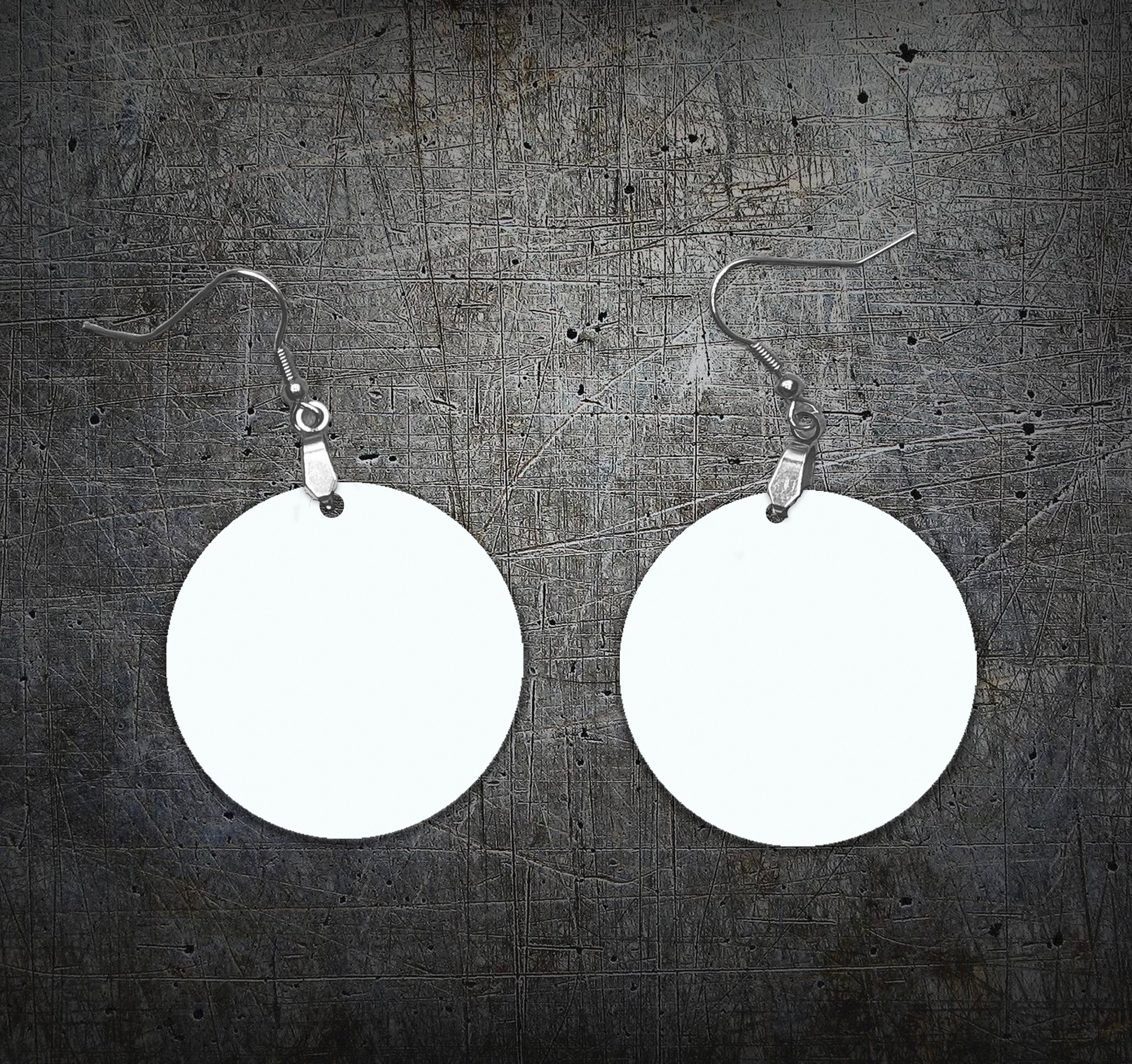 Dye sublimation 1.25 inch round MDF earring mockup with | Etsy