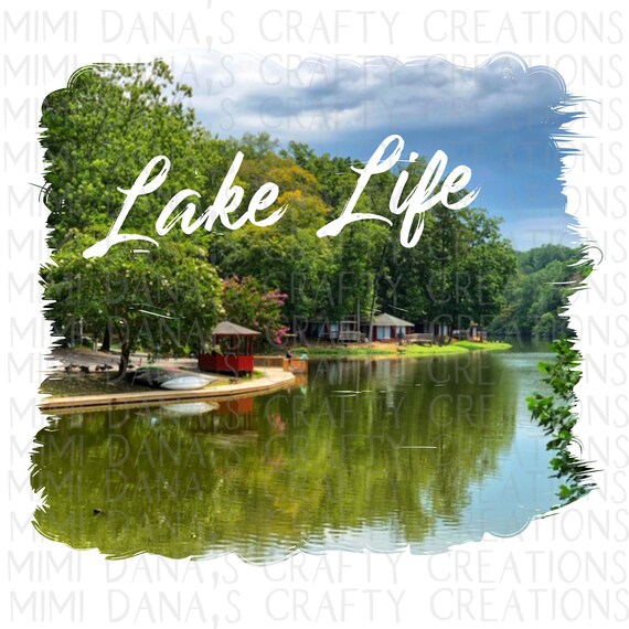 Lake Life Graphic Clipart transparent PNG JPG for | Etsy