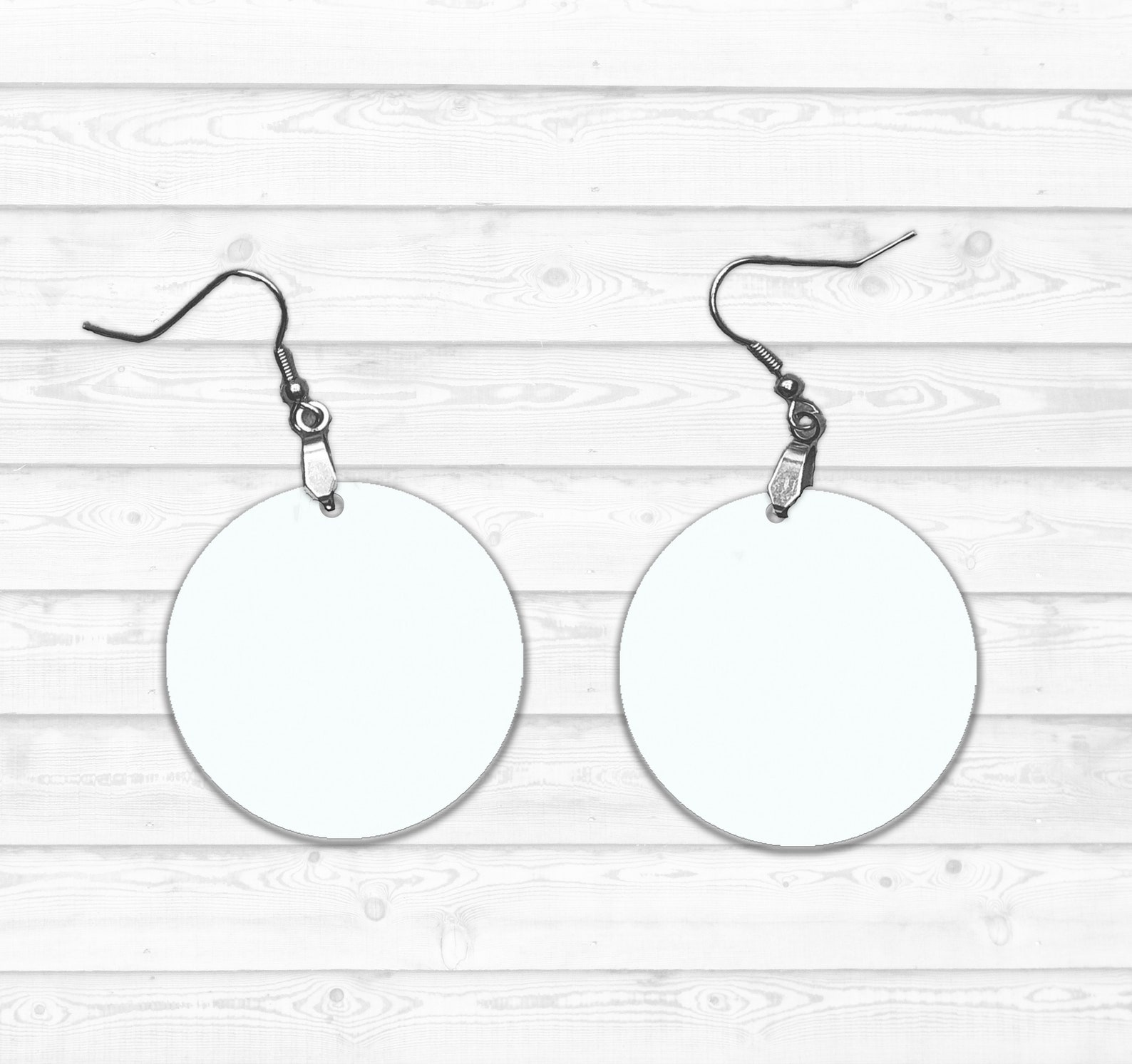 Dye sublimation 1.25 inch round MDF earring mockup with | Etsy