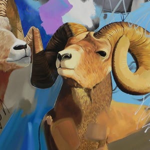 Animal Original Artwork Large Painting for Living Room Bedroom Bright ...