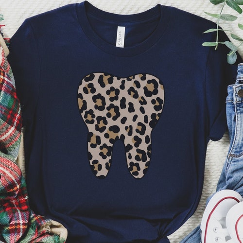 Leopard Print Tooth SVG Tooth SVG Dental Hygienist - Etsy