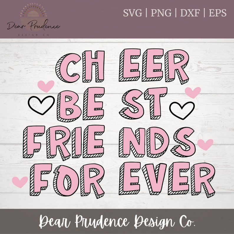 Cheer Best Friends Forever SVG Cheer Friends SVG Cheer - Etsy
