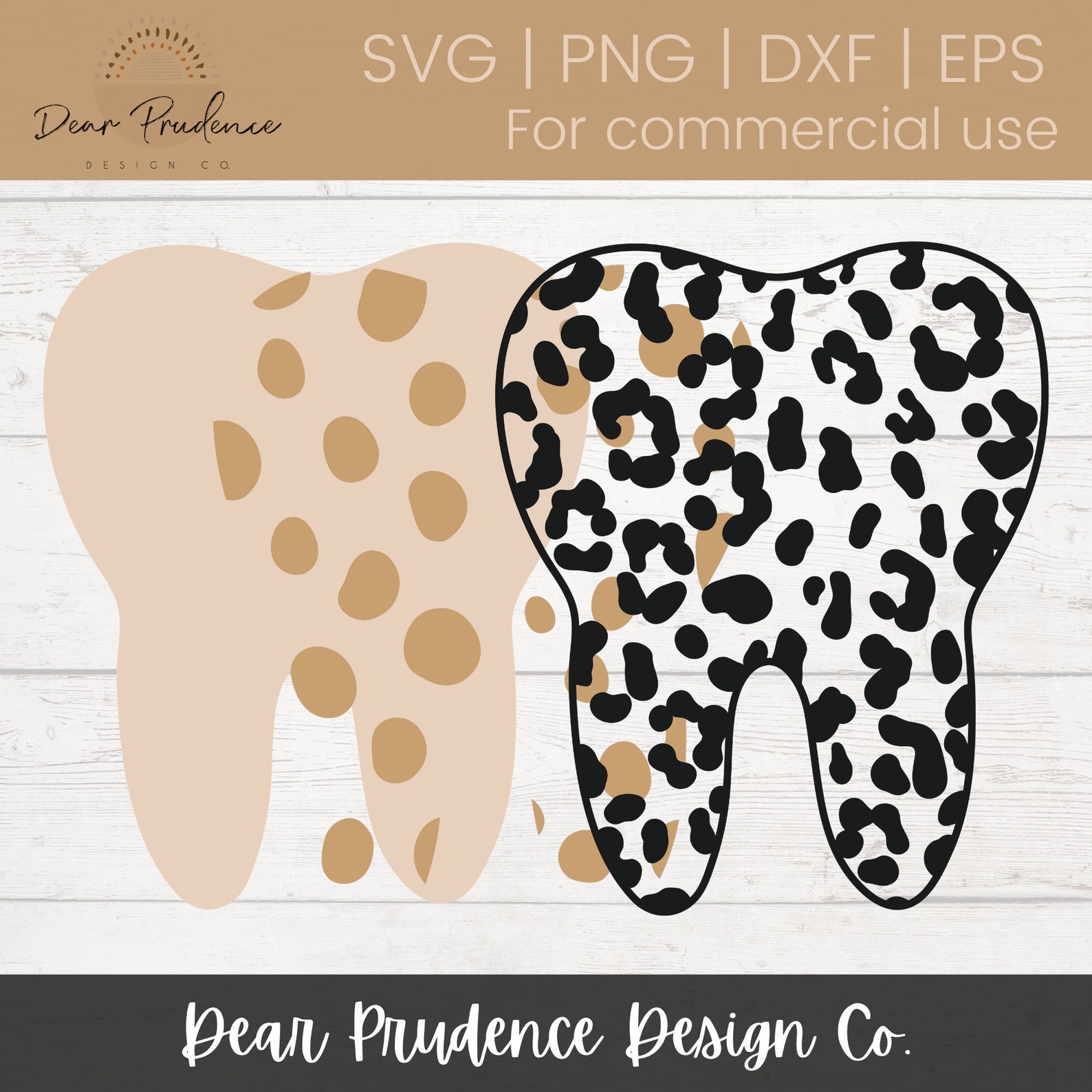 Leopard Print Tooth SVG - Tooth SVG - Dental Hygienist Cutfile- Dental ...