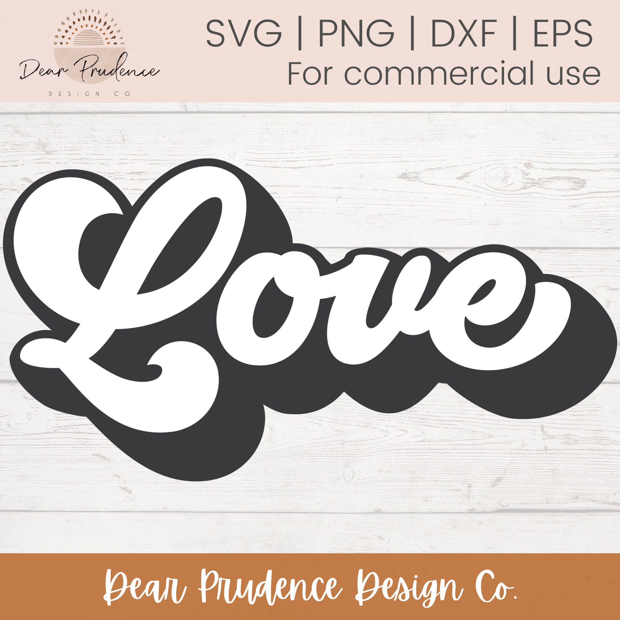 Love SVG Retro Love SVG Love Cutfile Groovy Love Svg | Etsy