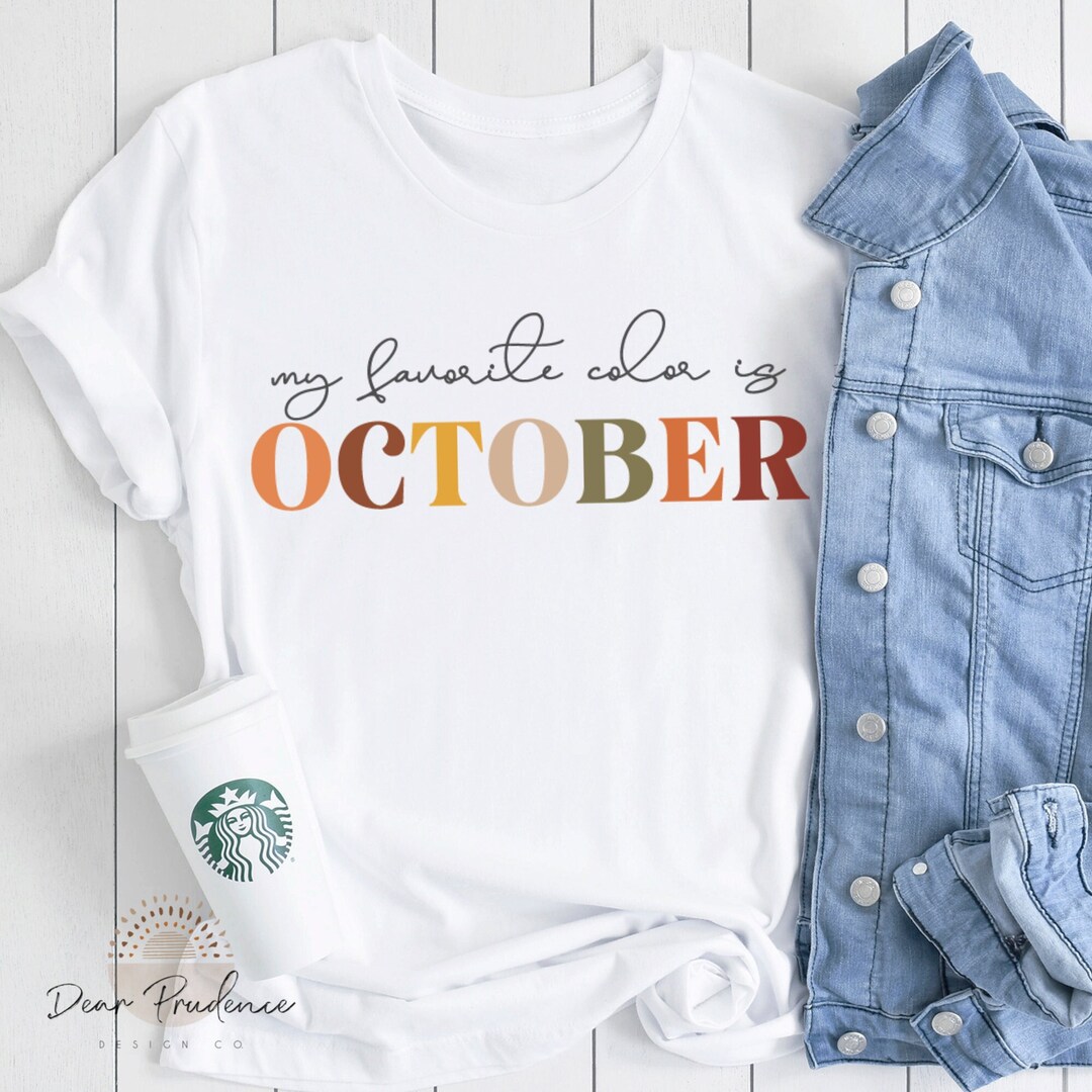 October SVG - My Favorite Color is October SVG - Fall SVG - Fall ...