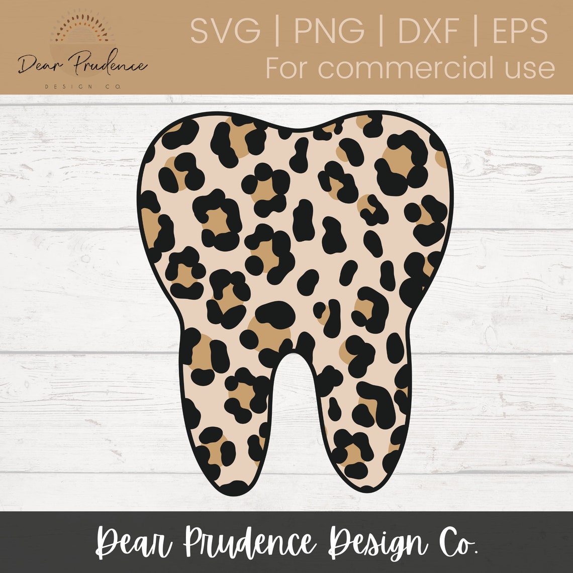 Leopard Print Tooth SVG - Tooth SVG - Dental Hygienist Cutfile- Dental ...
