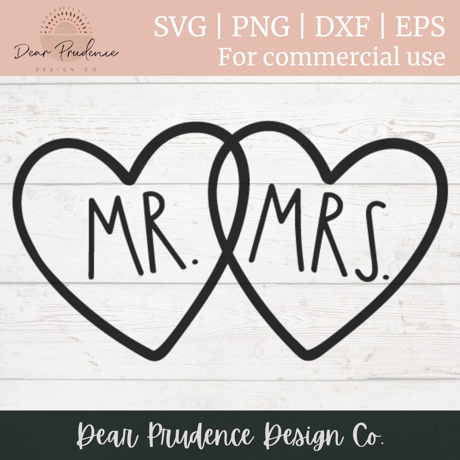 Mr. and Mrs. Heart SVG Rae Dunn Inspired Font SVG Mr. and - Etsy