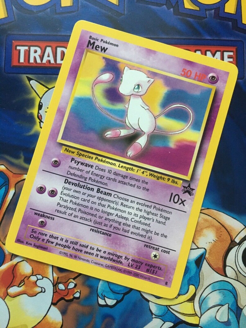 Gottacatch'emonsters - 1999 Vintage Black Star Promo - Mew Pokemon Card ...