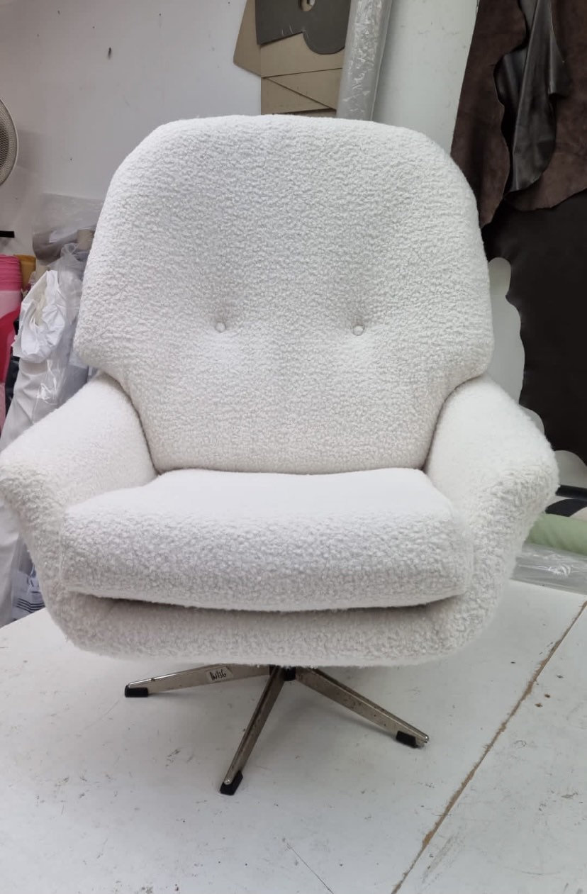 Boucle swivel armchair boucle chair swivel armchair cream | Etsy