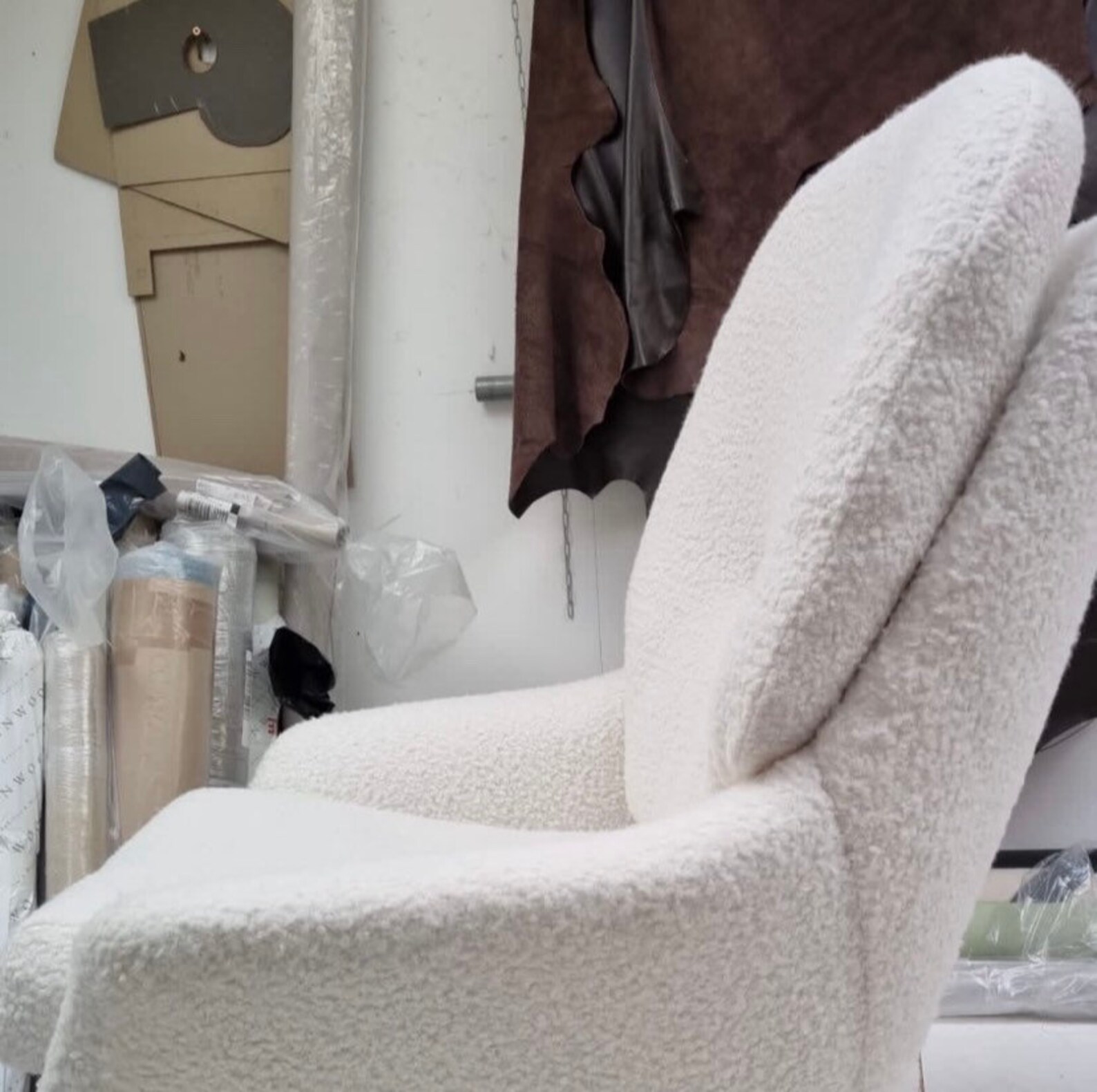 Boucle Swivel Armchair Boucle Chair Swivel Armchair Cream - Etsy UK