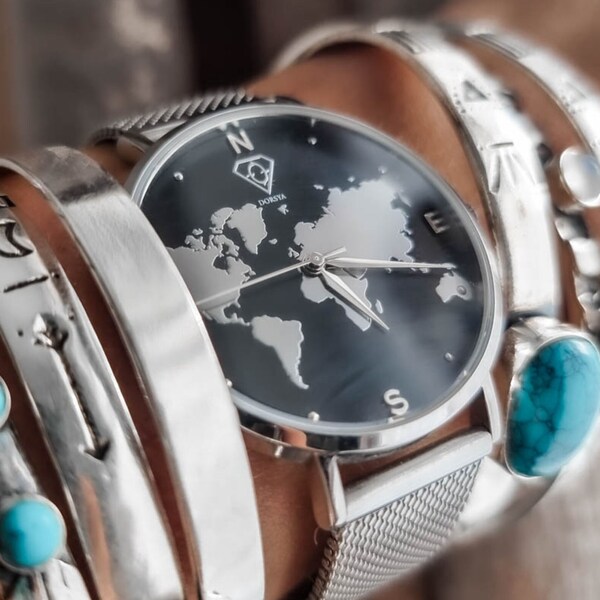 World Map Watch - Etsy