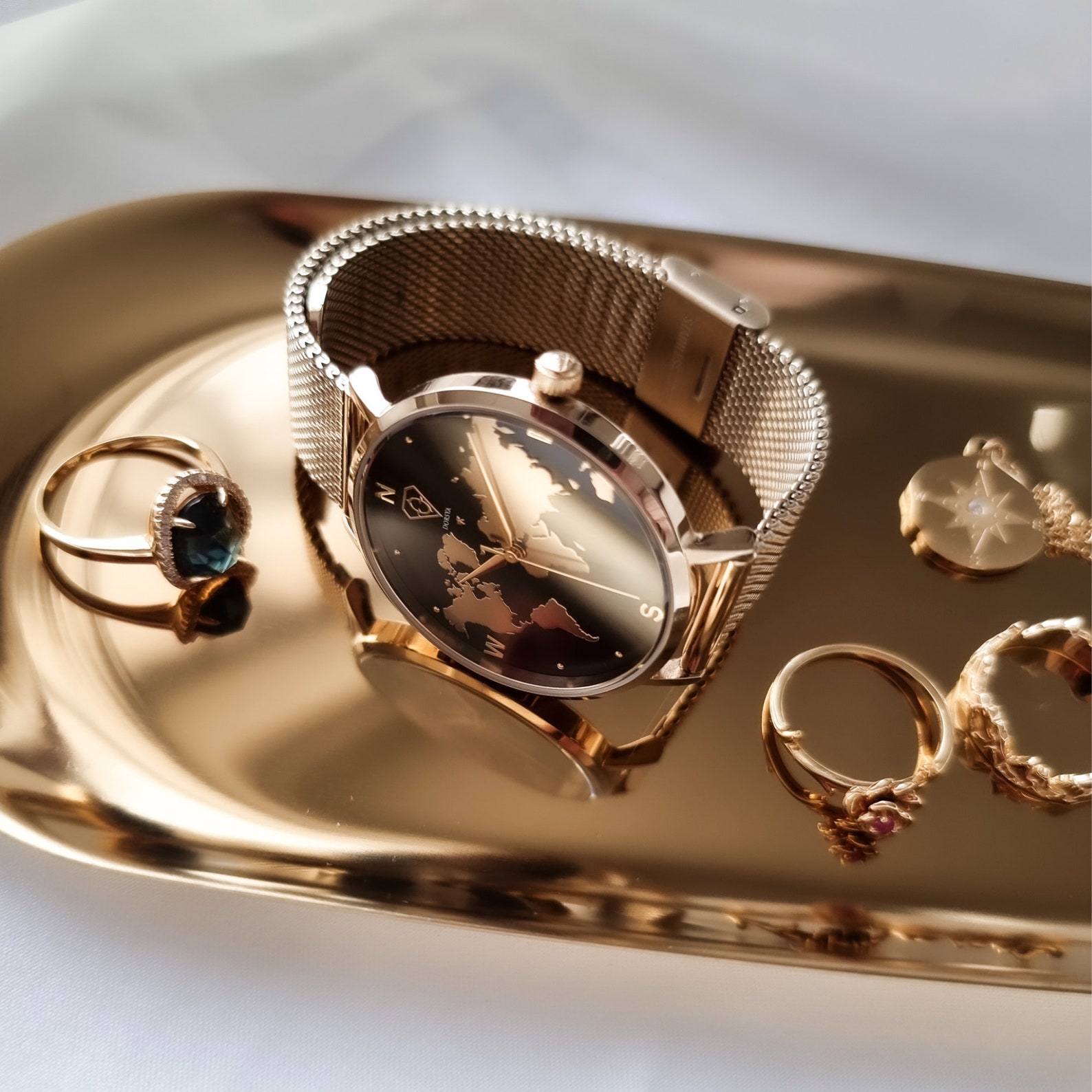 World Map Watchtraveller Watchrose Gold Watchworld Map - Etsy UK