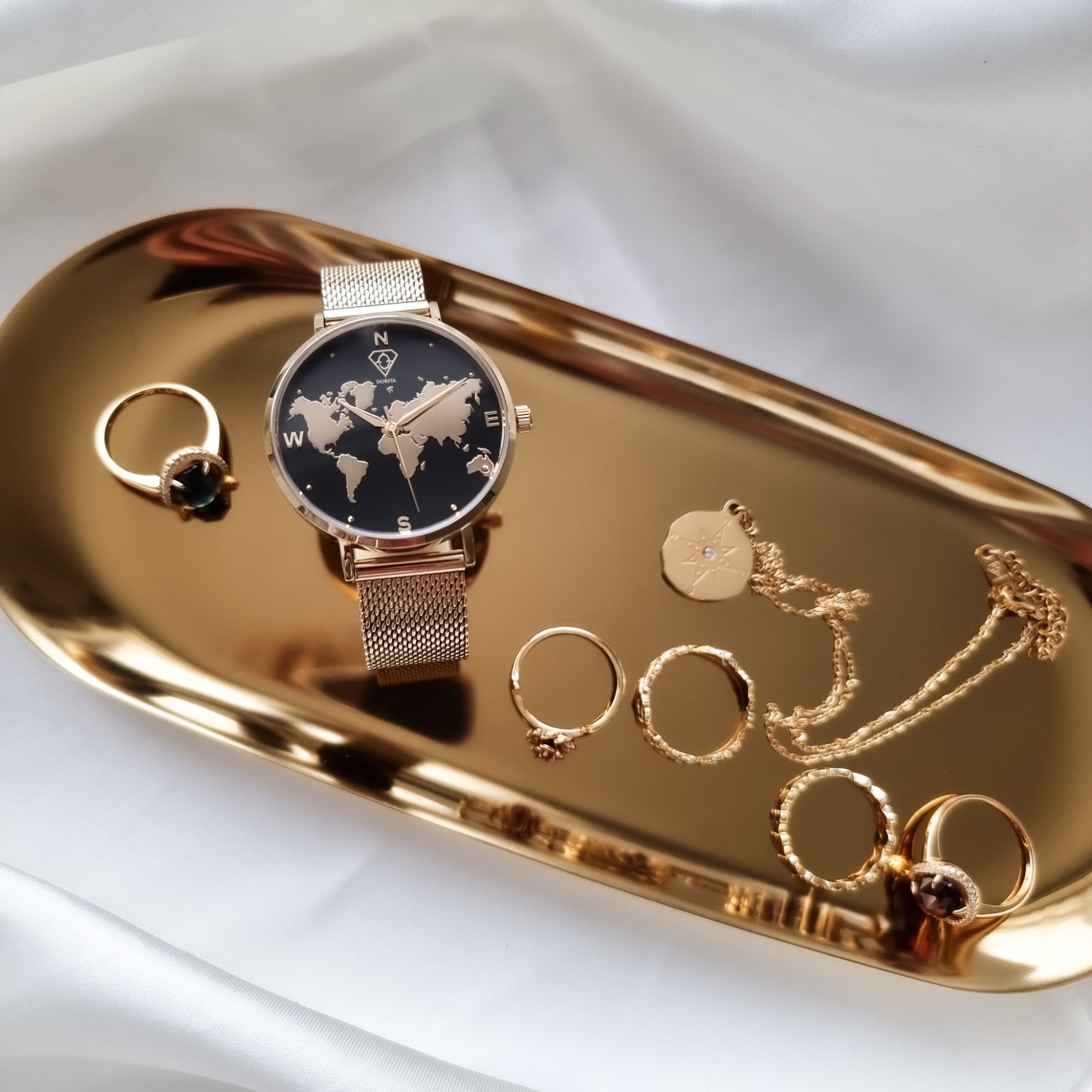 Gold World Map Watch,stylish World Map Dial,statement Watch,unique ...