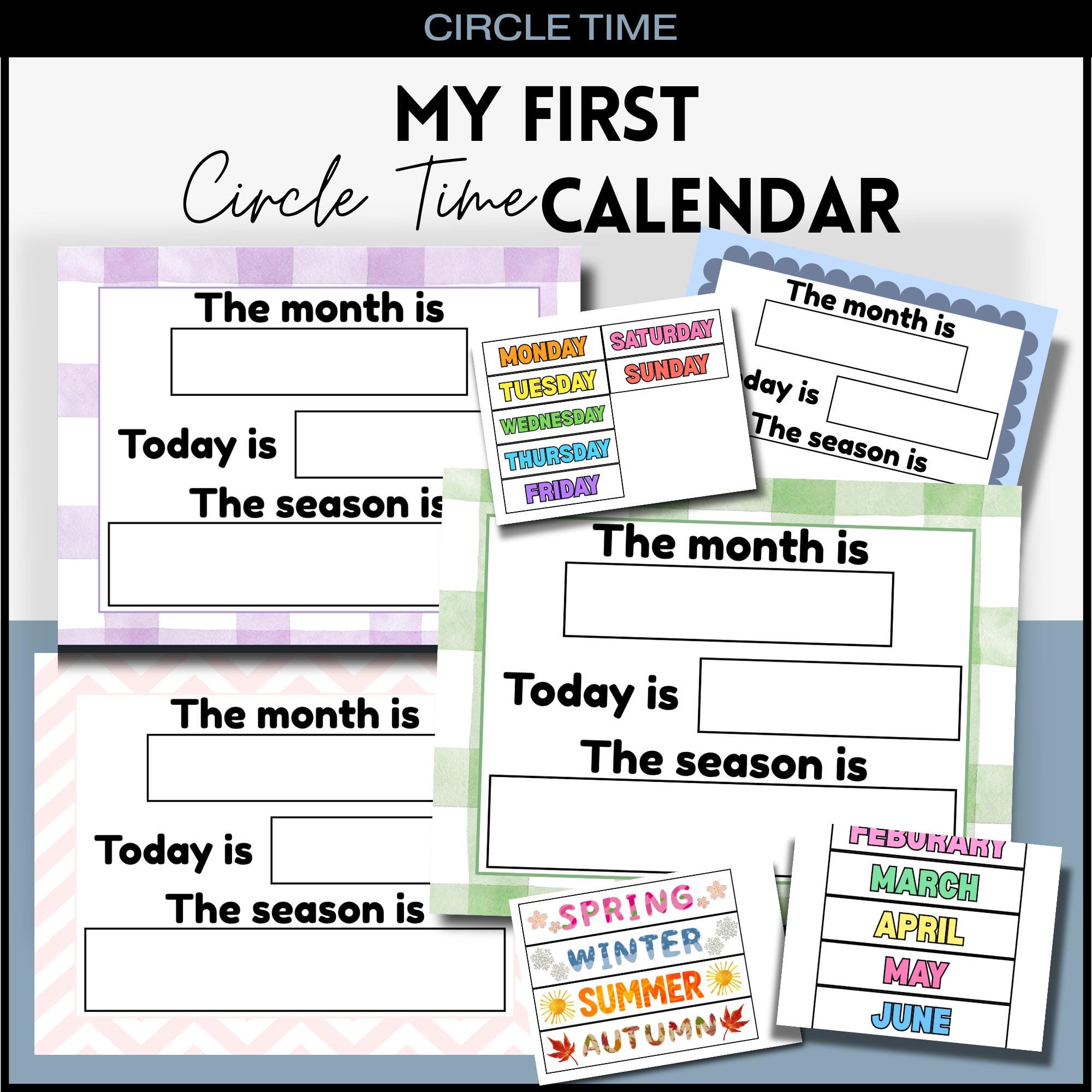 Toddler Circle Time Calendar Printable | Preschool Prep - Etsy