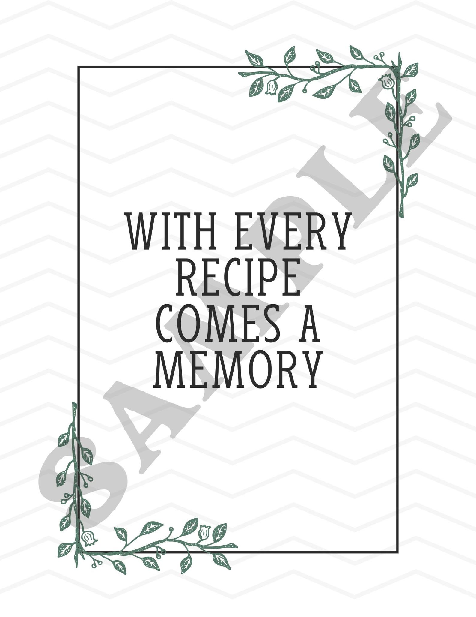 Printable DIY Recipe Book Pages - Etsy