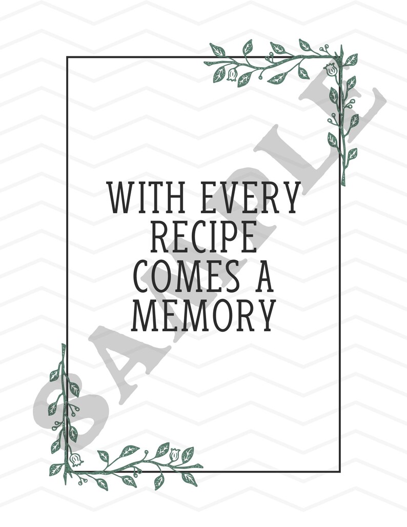 Printable DIY Recipe Book Pages - Etsy
