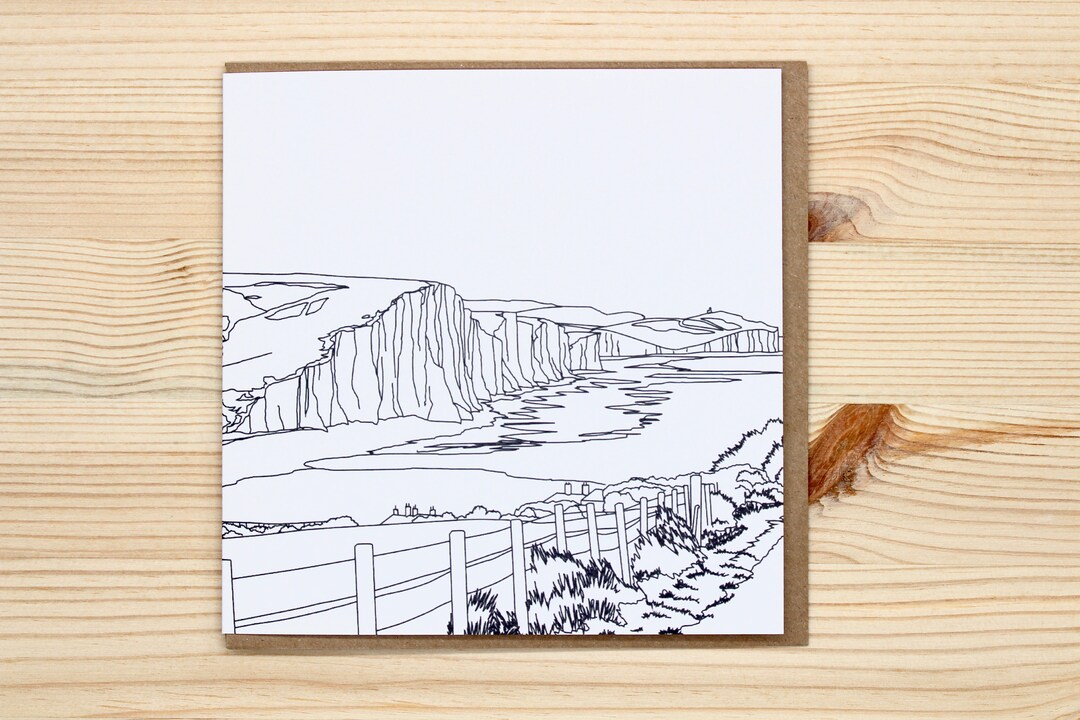 Seven Sisters Line Drawing Card - Etsy UK