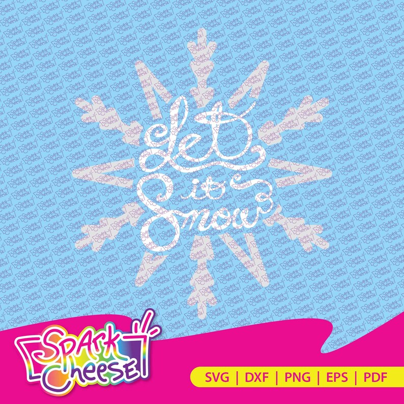 Let It Snow Christmas SVG Cut File for Cricut Vinyl Ornament - Etsy