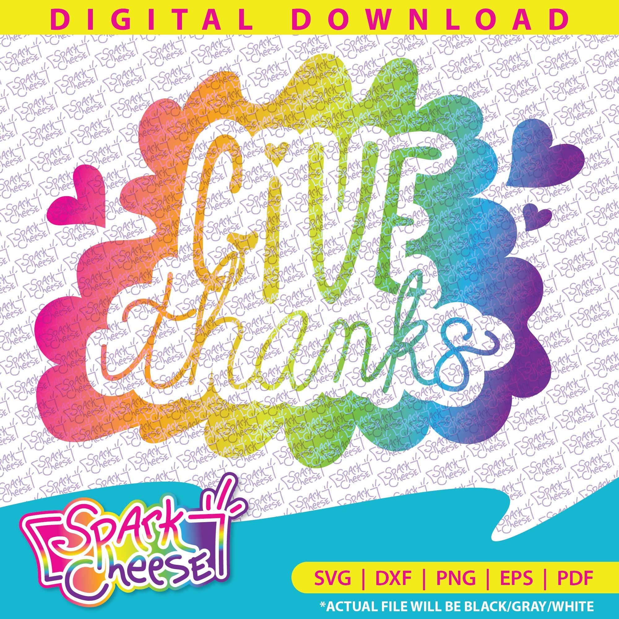 Give Thanks SVG Cut File Digital Download for Cricut - Etsy