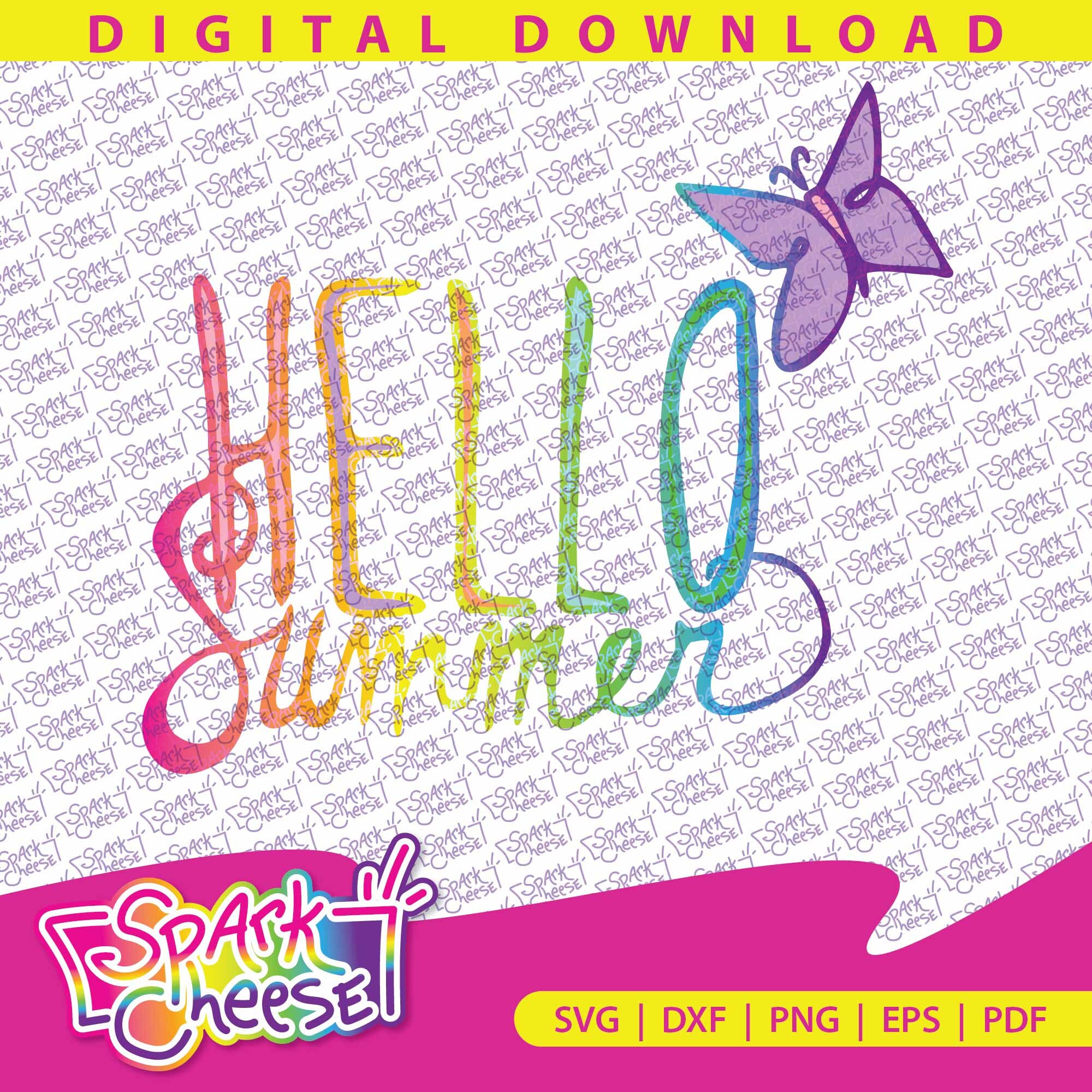 Hello Summer SVG Cut File Instant Download Cricut - Etsy