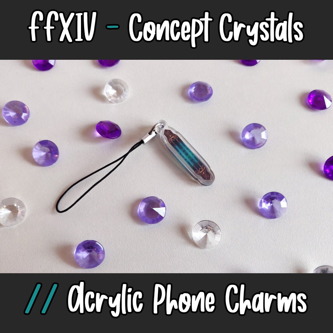 FFXIV Ancient Concept Crystal Acrylic Holographic Phone Charms - Etsy