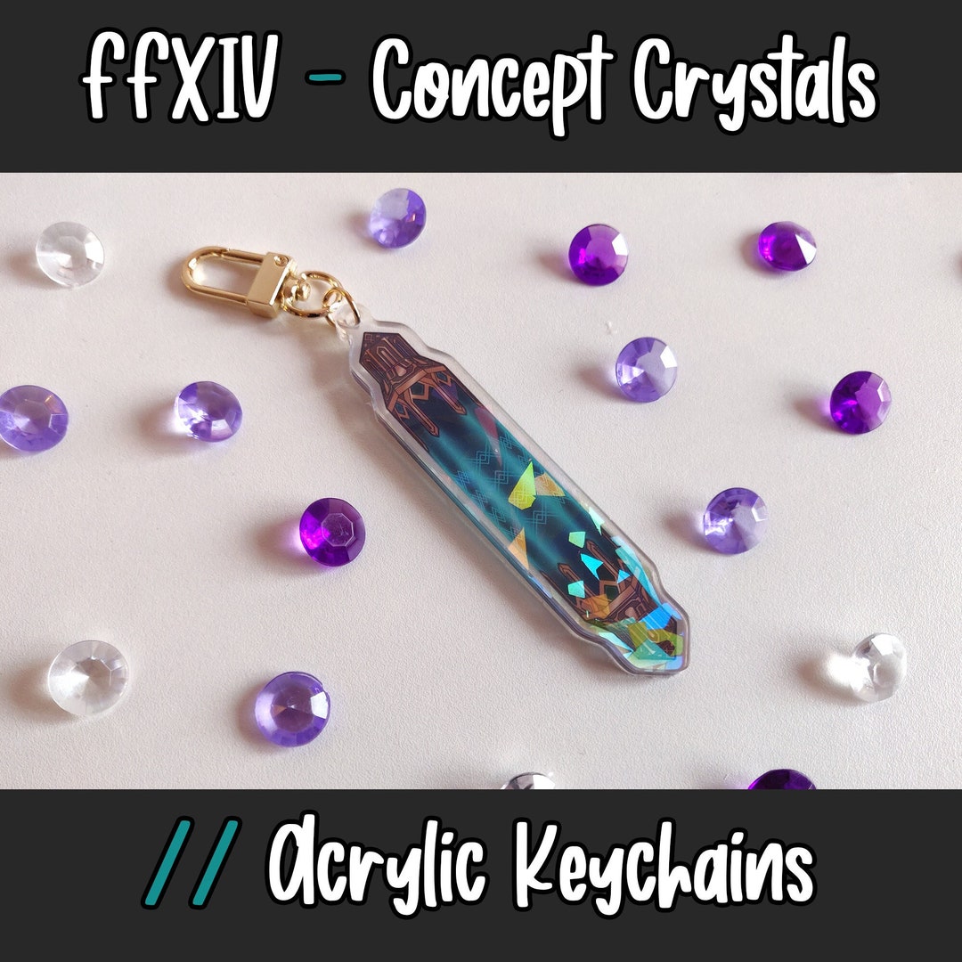 FFXIV Ancient Concept Crystal Acrylic Holographic Keychain - Etsy