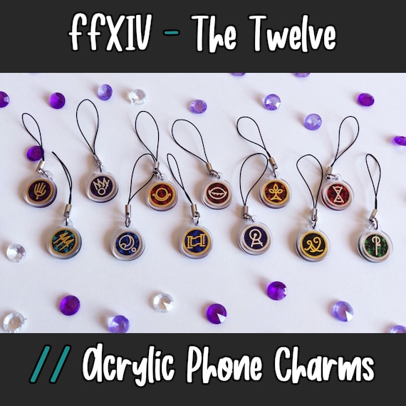 FFXIV the Twelve Silver/gold Hot Stamping Acrylic Phone Charm - Etsy Canada