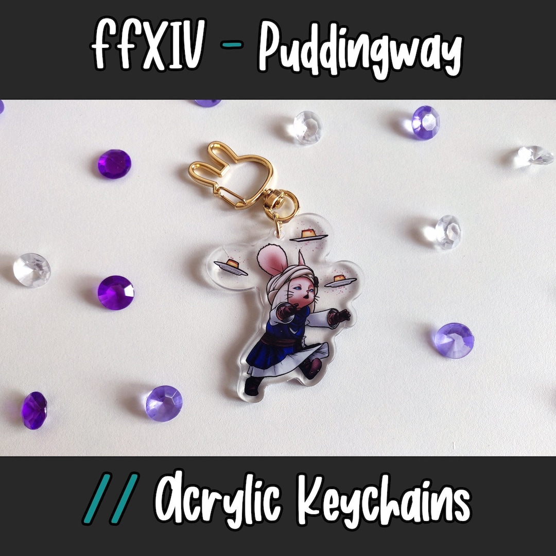 FFXIV Puddingway Acrylic Keychain - Etsy