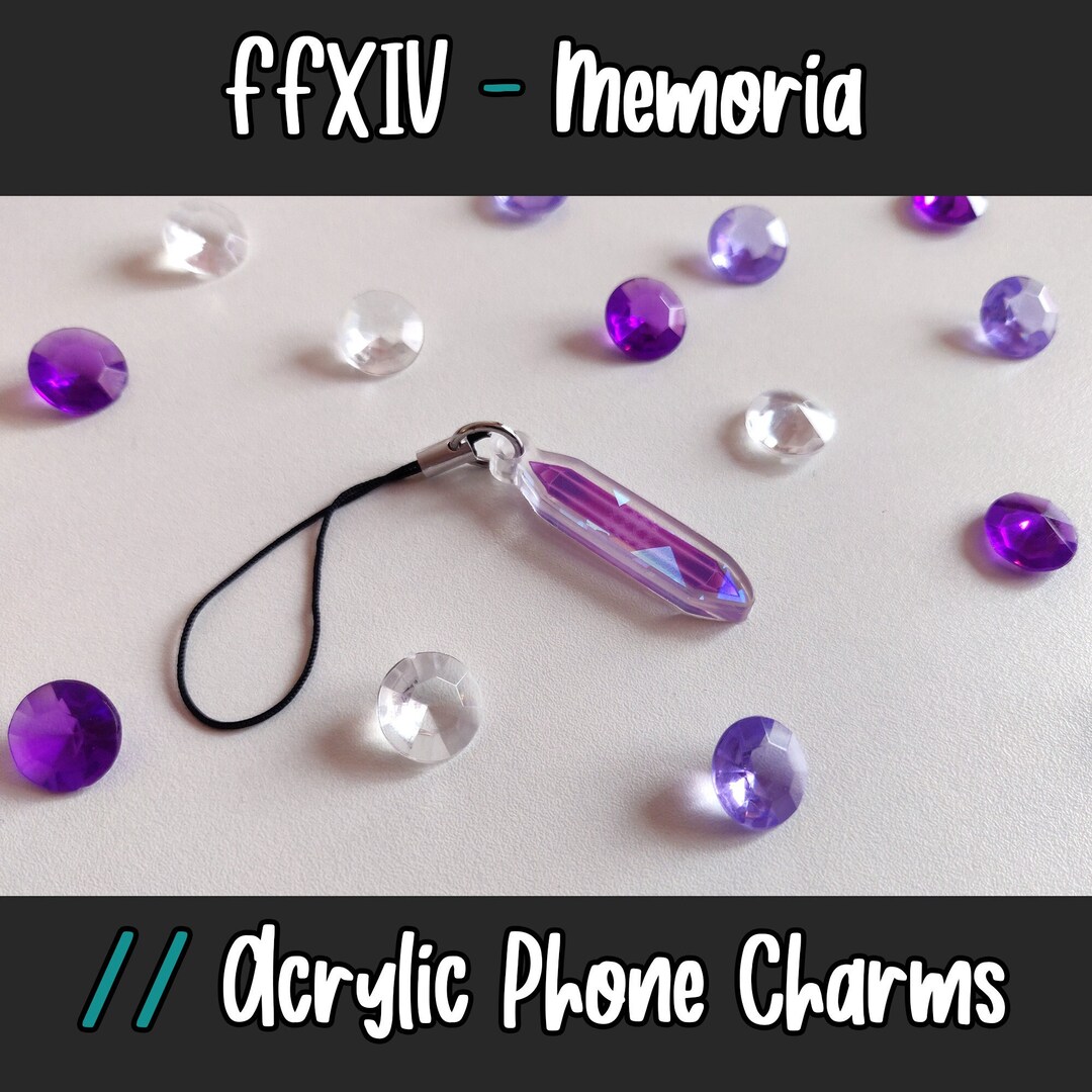 FFXIV Memoria Acrylic Holographic Phone Charm - Etsy