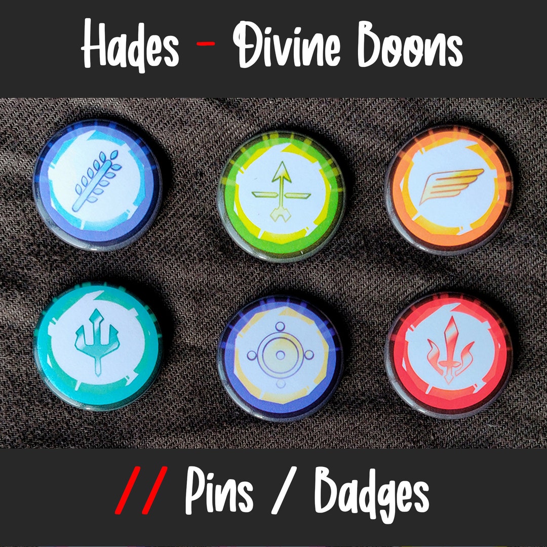 HADES Olympian Boons Button Pins - Etsy
