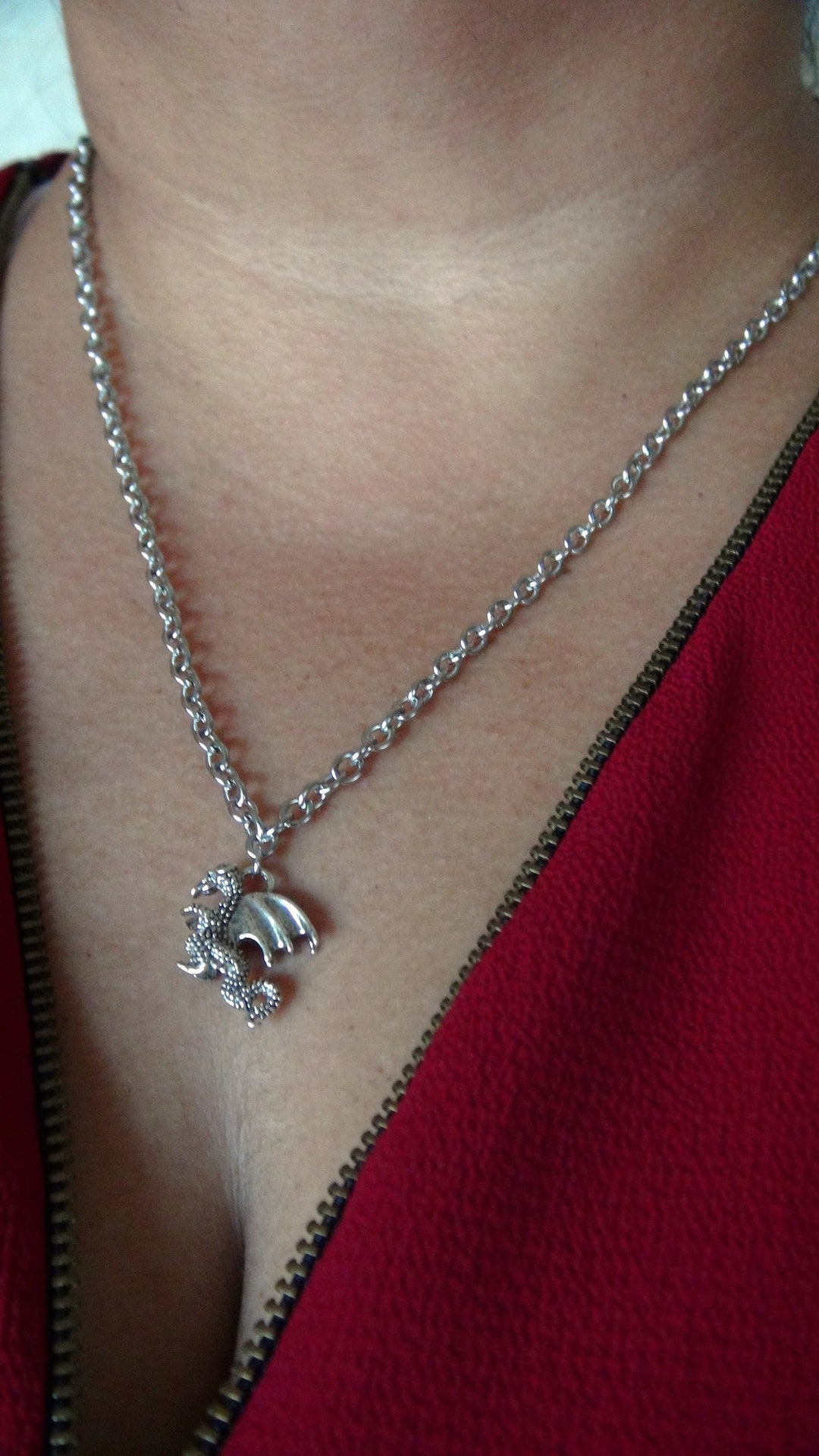 Unisex Dragon Chain Necklace - Etsy