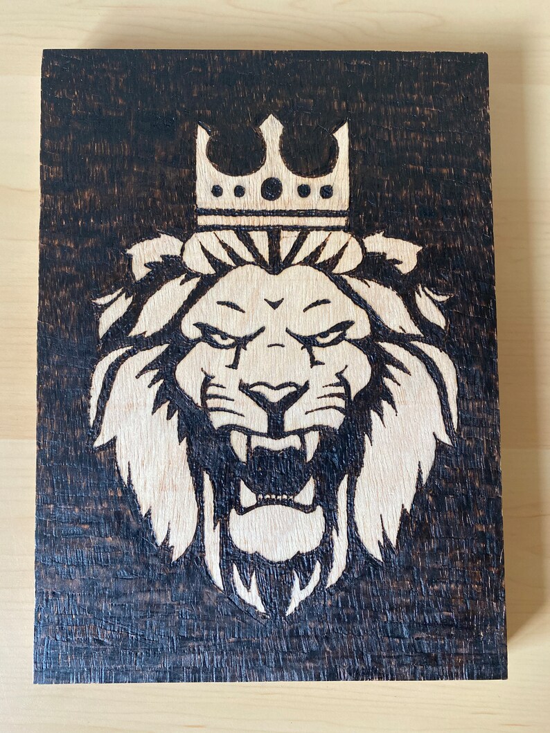 Lion King Wood Burning (pyrography) - Etsy