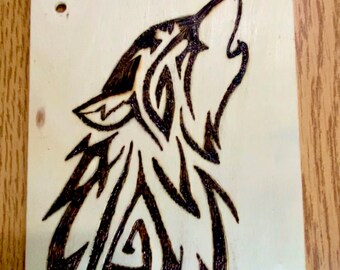 Wolf Wood Burning Wood Burning Pyrography - Etsy