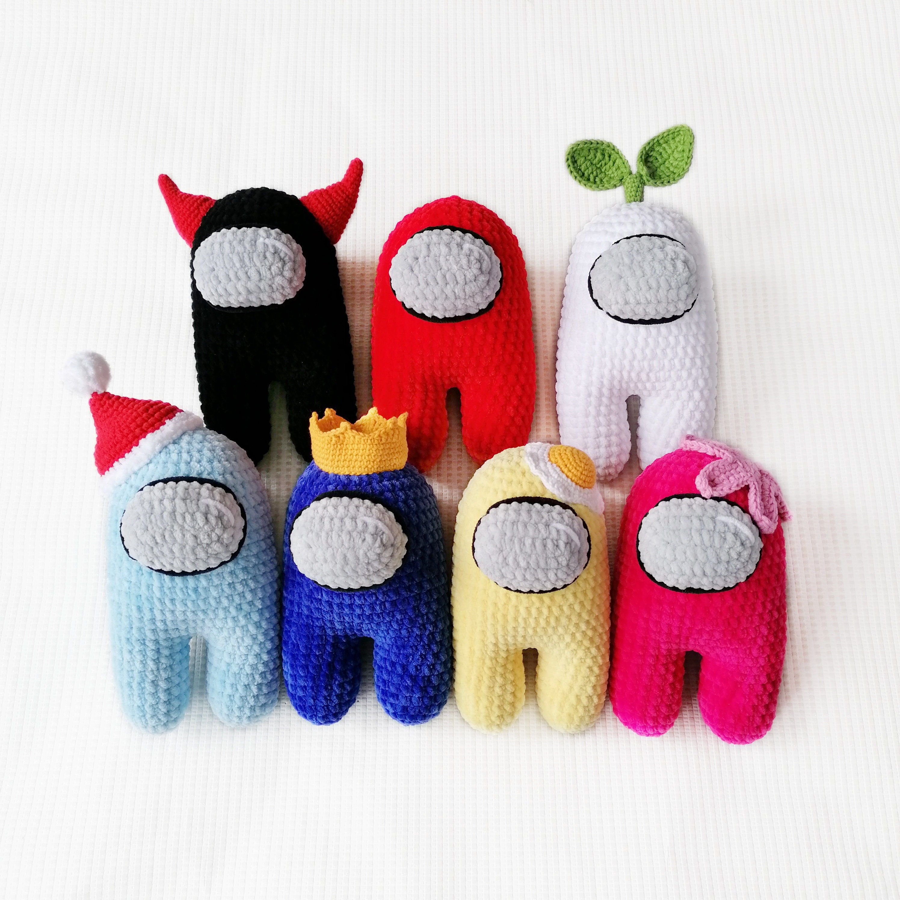 Among Us crewmate with hat plush toy gift for gamer | Etsy