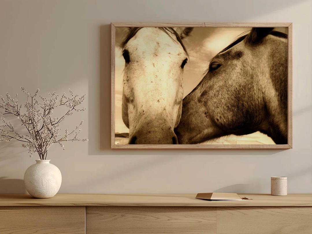 Sepia Horse Photo Print: Equestrian Boho Wall Decor (digital Download ...