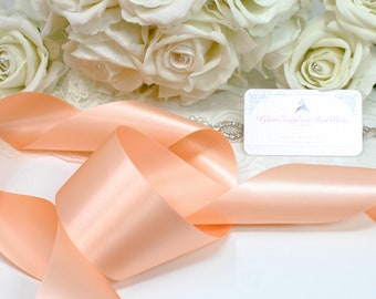 Peach Satin Ribbon - Etsy
