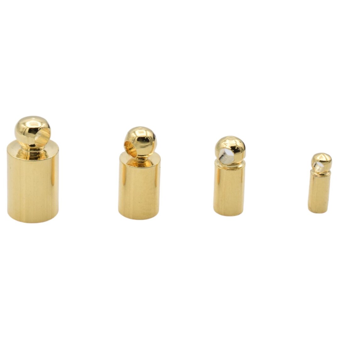 Gold Filled Look 14k End Caps With Loop for Jewelry Making and Crafts ...